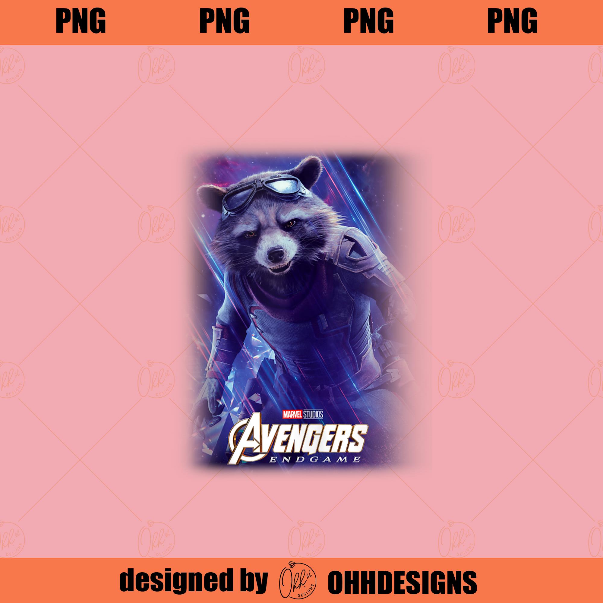 Marvel Avengers Endgame Rocket Raccoon Galactic Space Poster | Inspire ...
