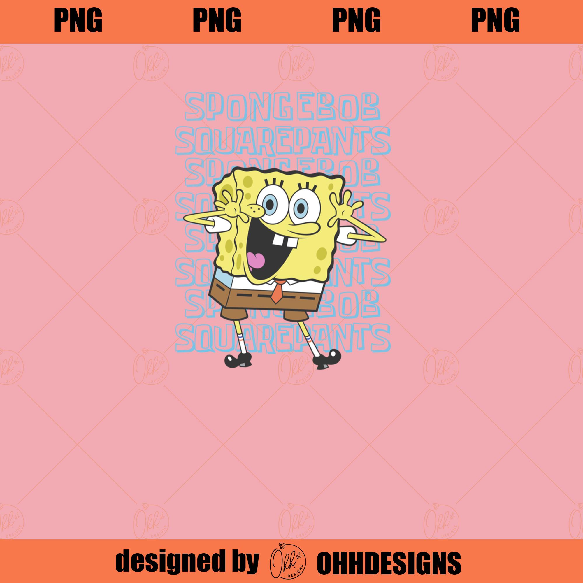 SpongeBob SquarePants Name Stack Portrait PNG Download | Inspire Uplift