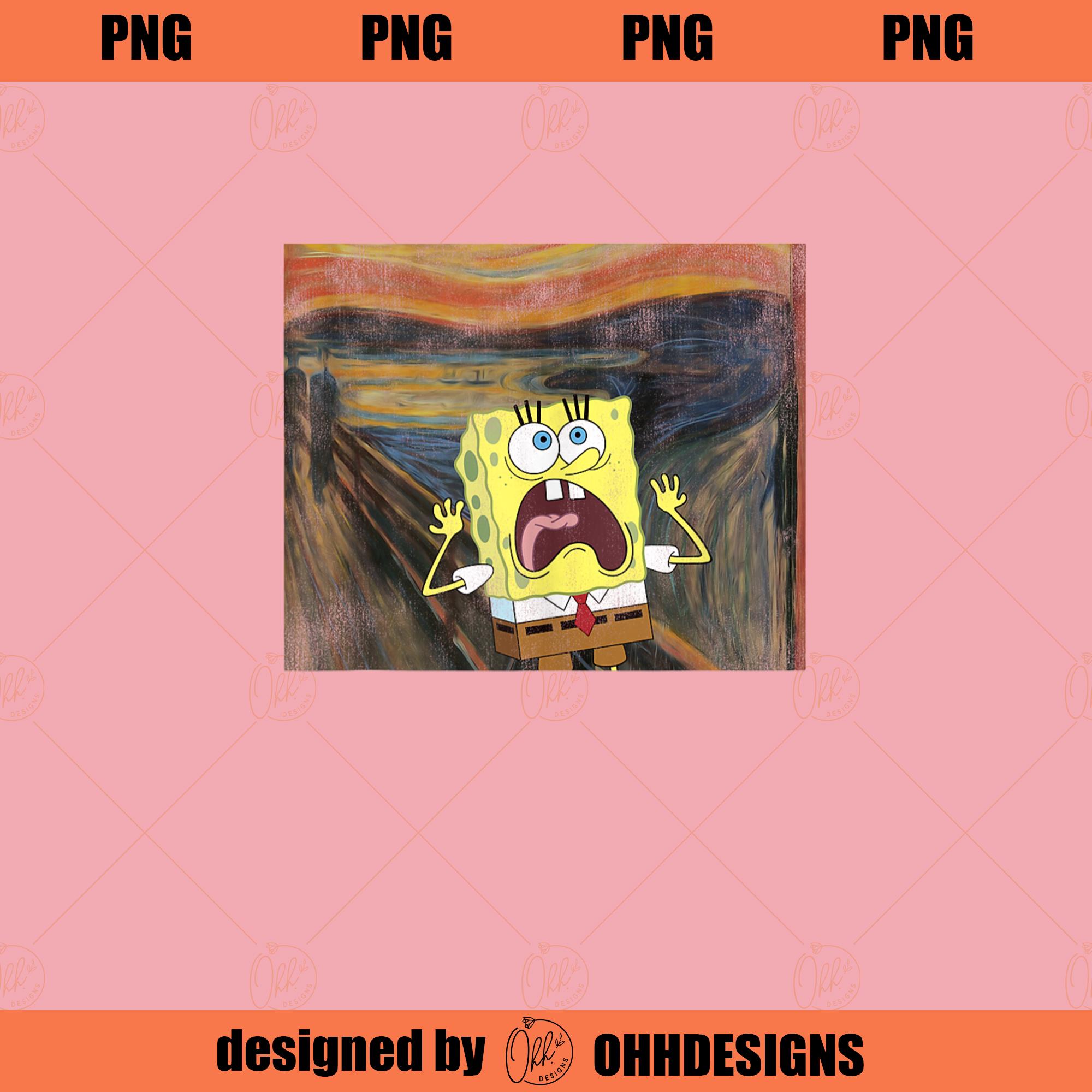 SpongeBob SquarePants Scream Painting PNG Download | Inspire Uplift