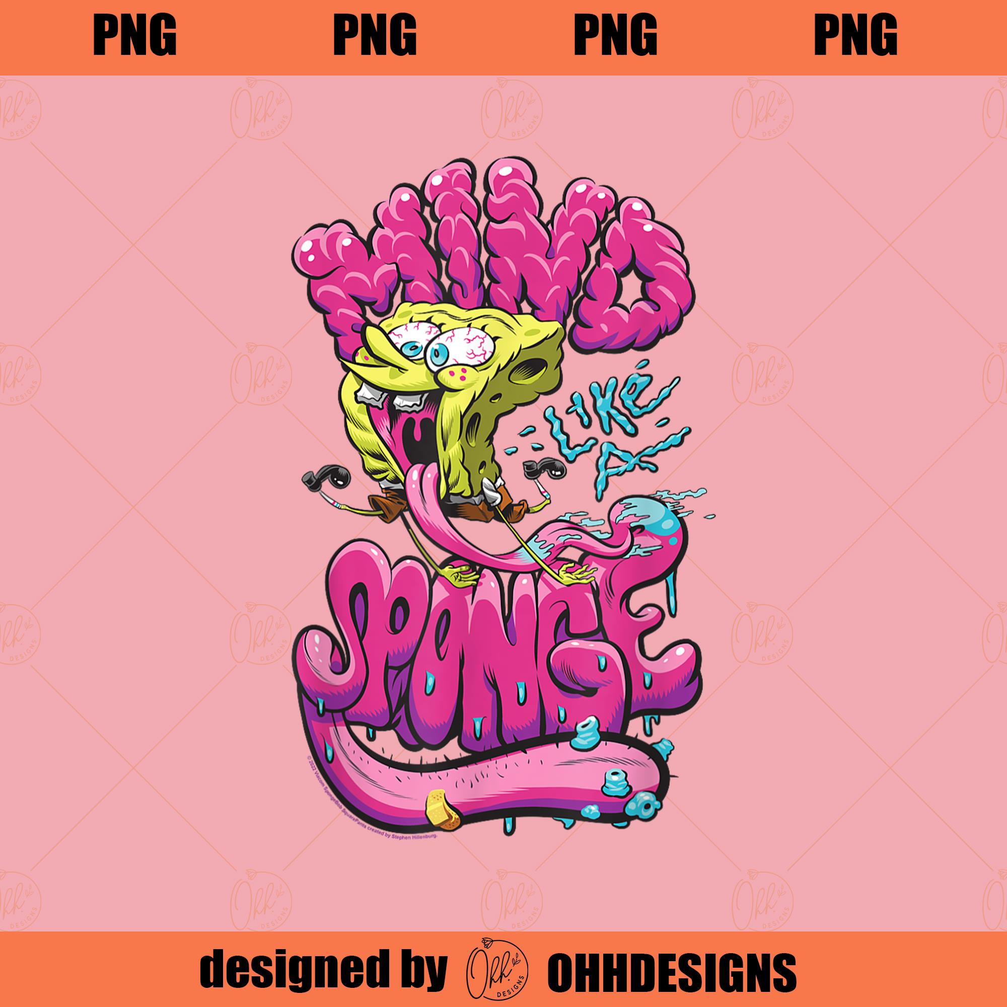 SpongeBob SquarePants Mind Like a Sponge PNG Download | Inspire Uplift