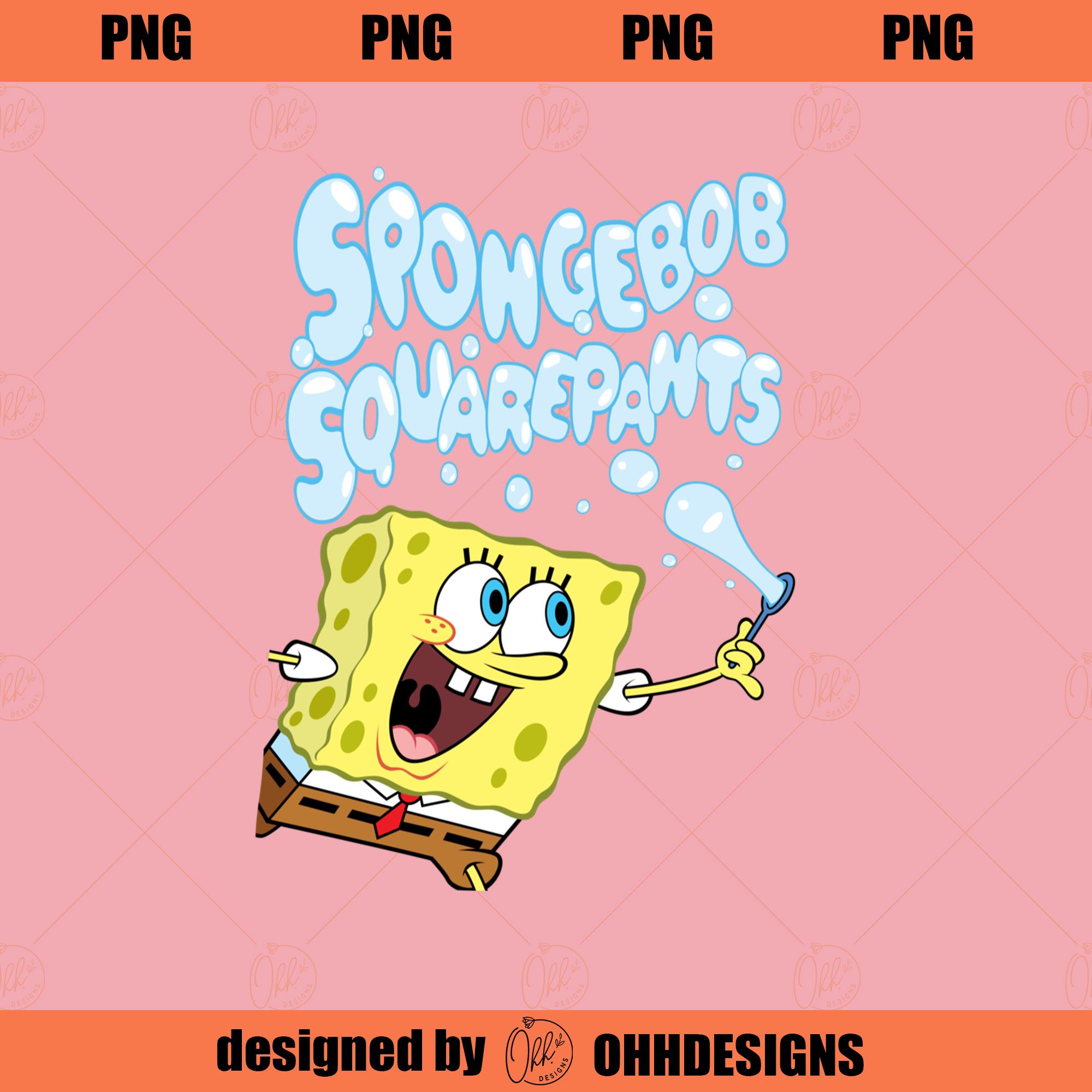 Spongebob Squarepants Blowing Bubbles PNG Download | Inspire Uplift
