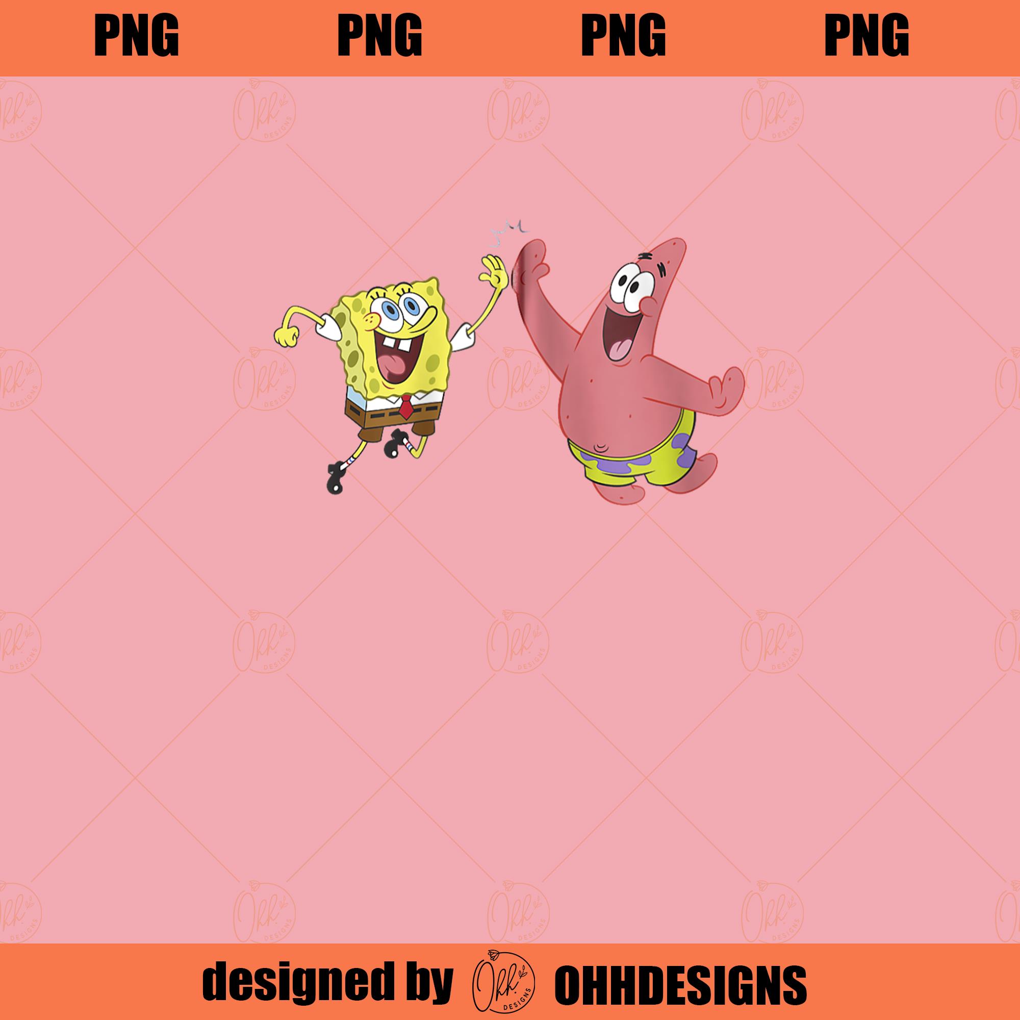 SpongeBob SquarePants Patrick High Five PNG Download | Inspire Uplift