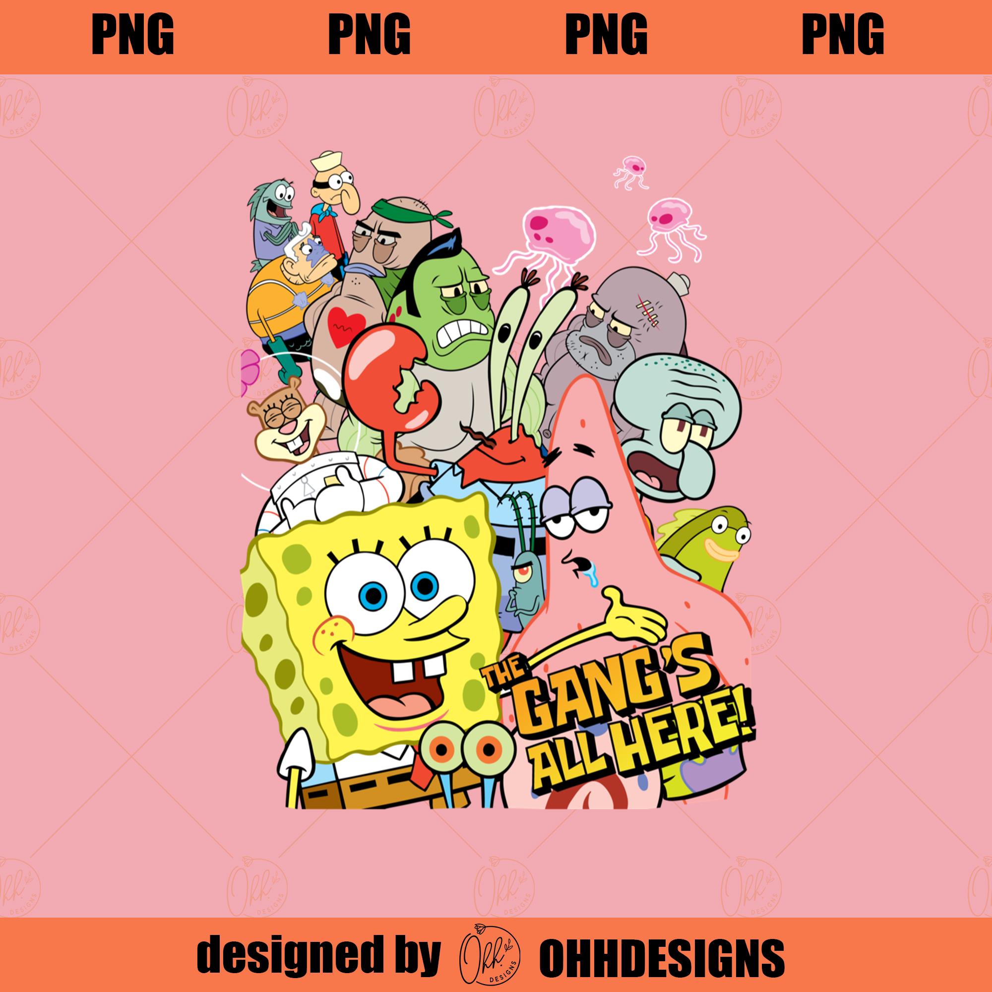 SpongeBob SquarePants The Gangs All Here PNG Download | Inspire Uplift