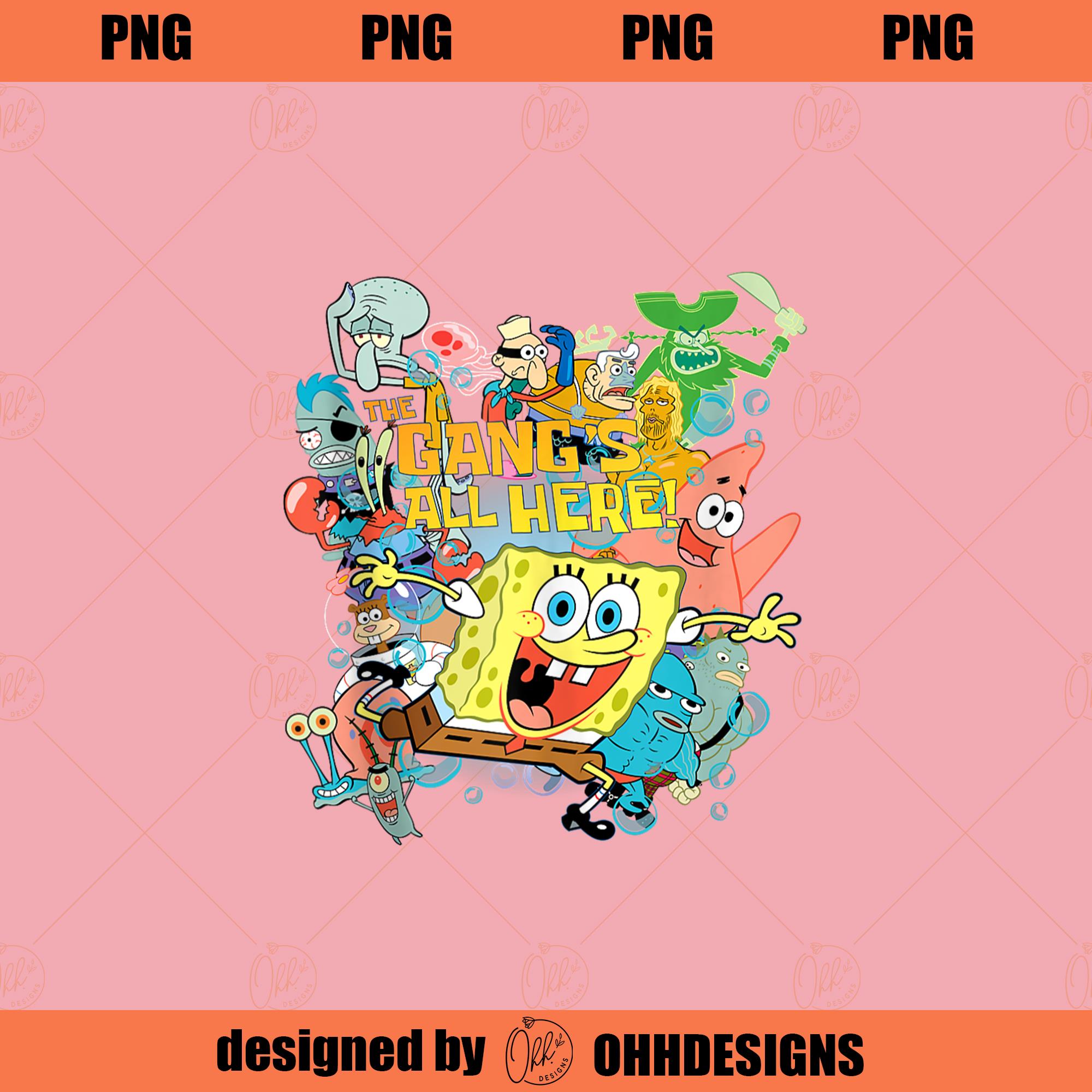Spongebob Squarepants The Gangs All Here _1 PNG Download | Inspire Uplift
