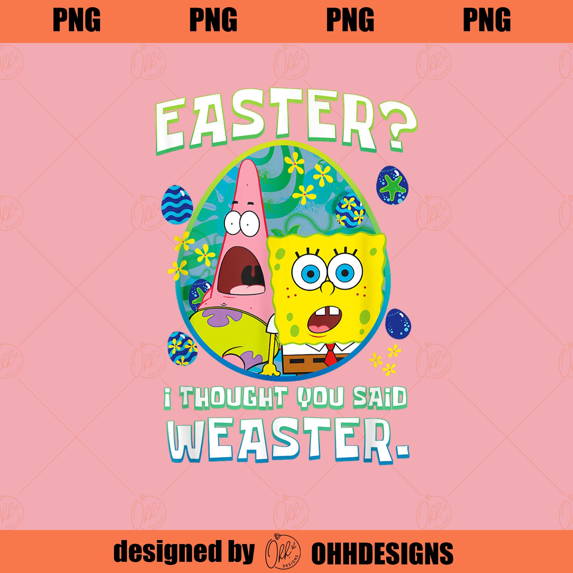 SpongeBob SquarePants And Patrick Easter Quote PNG Download | Inspire ...