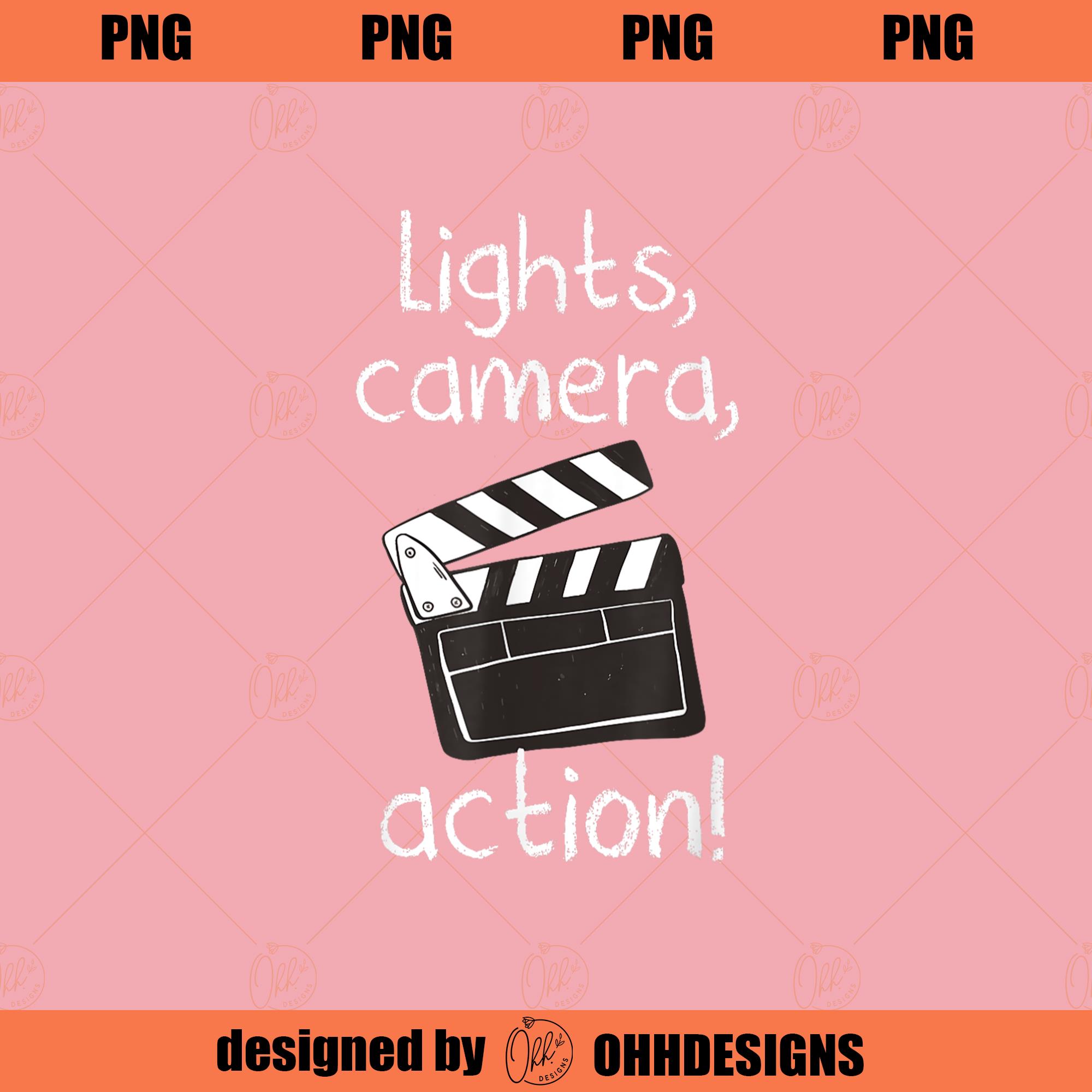 Lights Camera Action Movie Director Movie Clapper Board Gift | Inspire ...