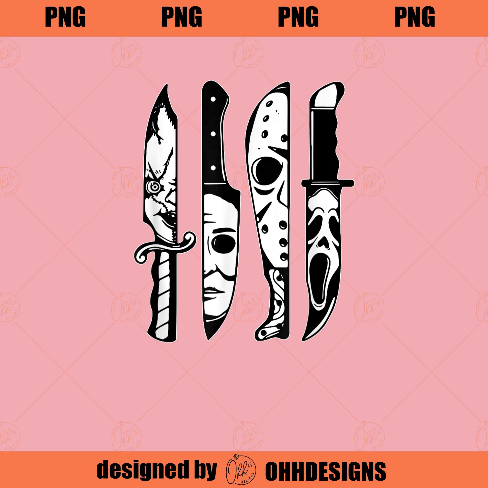 Horror movie characters in knives PNG Download - Inspire Uplift