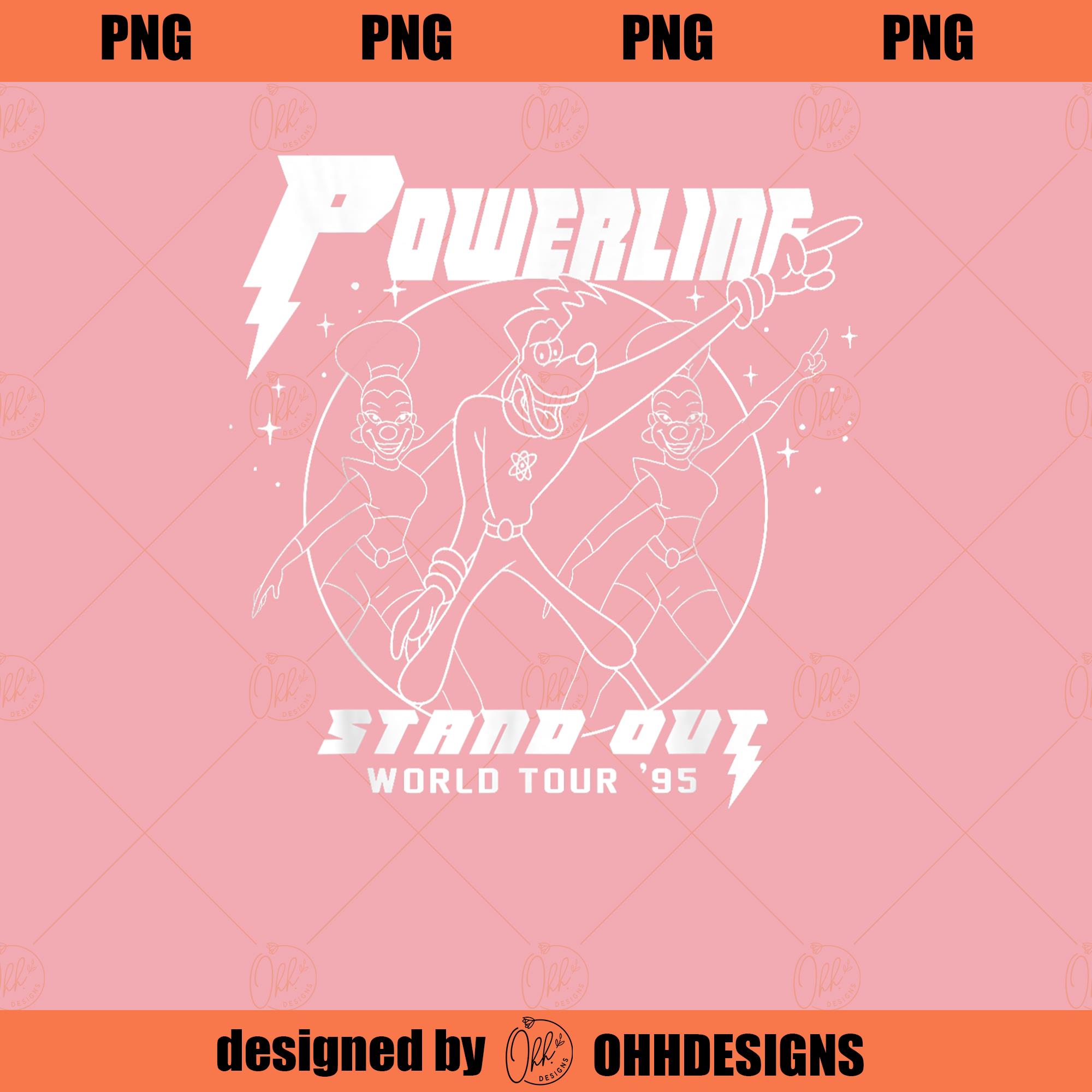 Disney A Goofy Movie Powerline World Tour Outline Poster PNG - Inspire ...