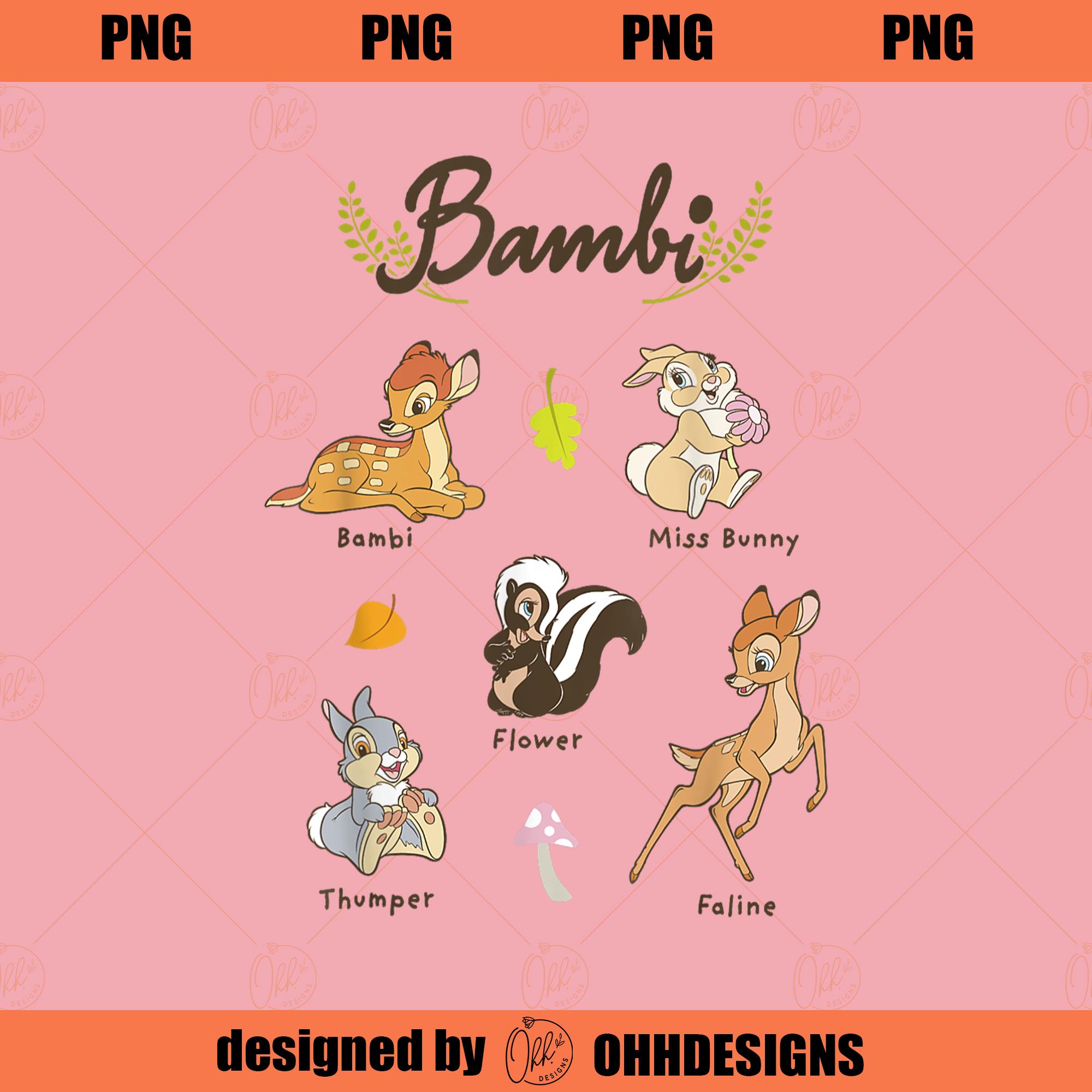 Disney Bambi Vintage Movie Characters Textbook Display PNG D | Inspire ...