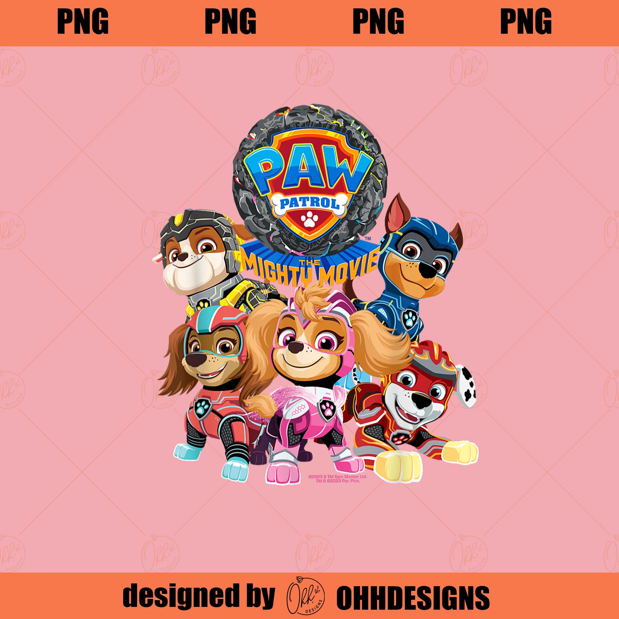 PAW Patrol The Mighty Movie Group PNG Download | Inspire Uplift