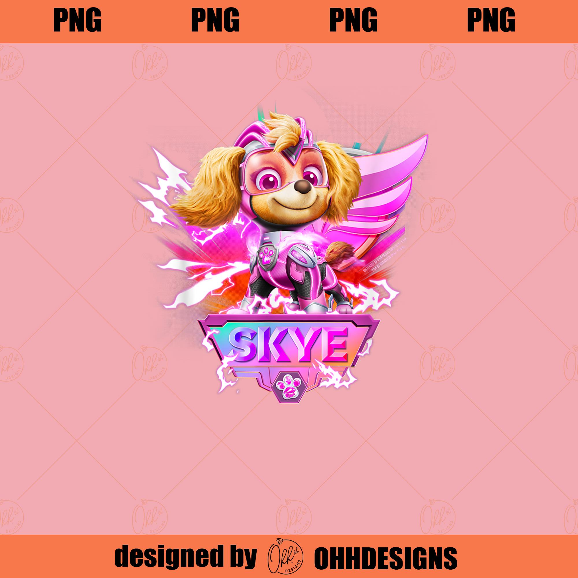 PAW Patrol The Mighty Movie Skye Lightning Action PNG Downlo | Inspire ...