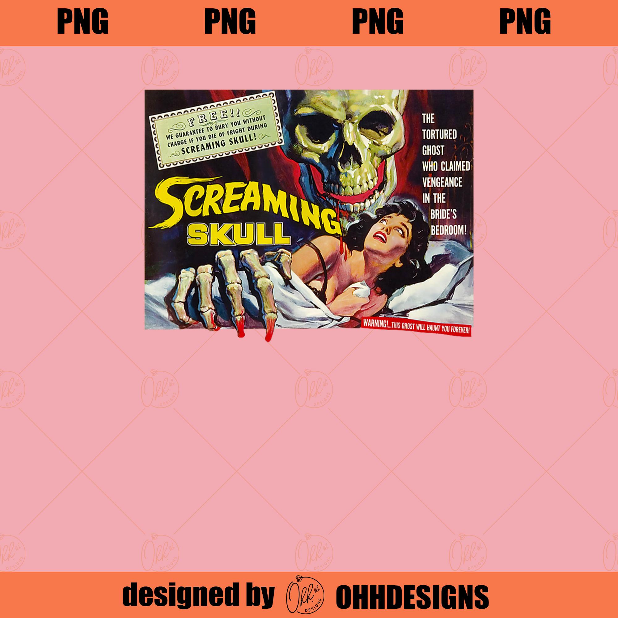 Retro Skeleton Skull Halloween Monster Poster Horror Movie P | Inspire ...