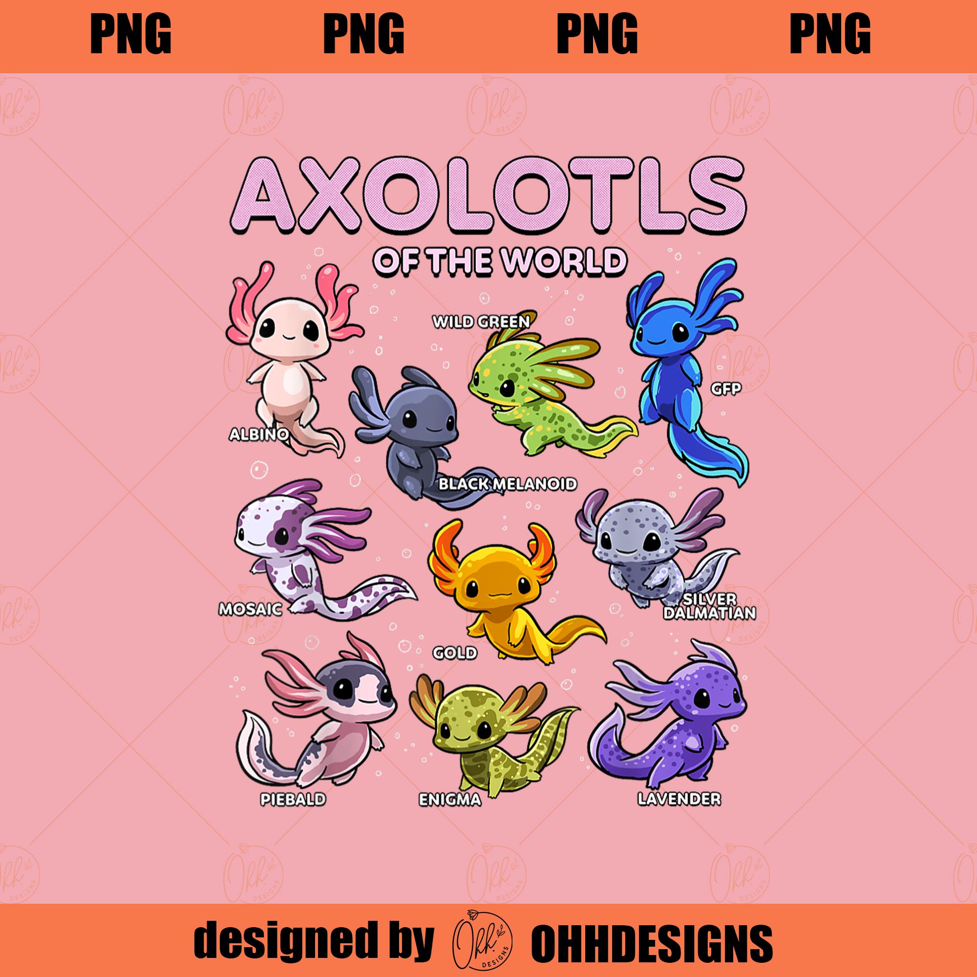 Axolotl Kawaii Axolotls of the World Axolotl Animals PNG Dow - Inspire ...