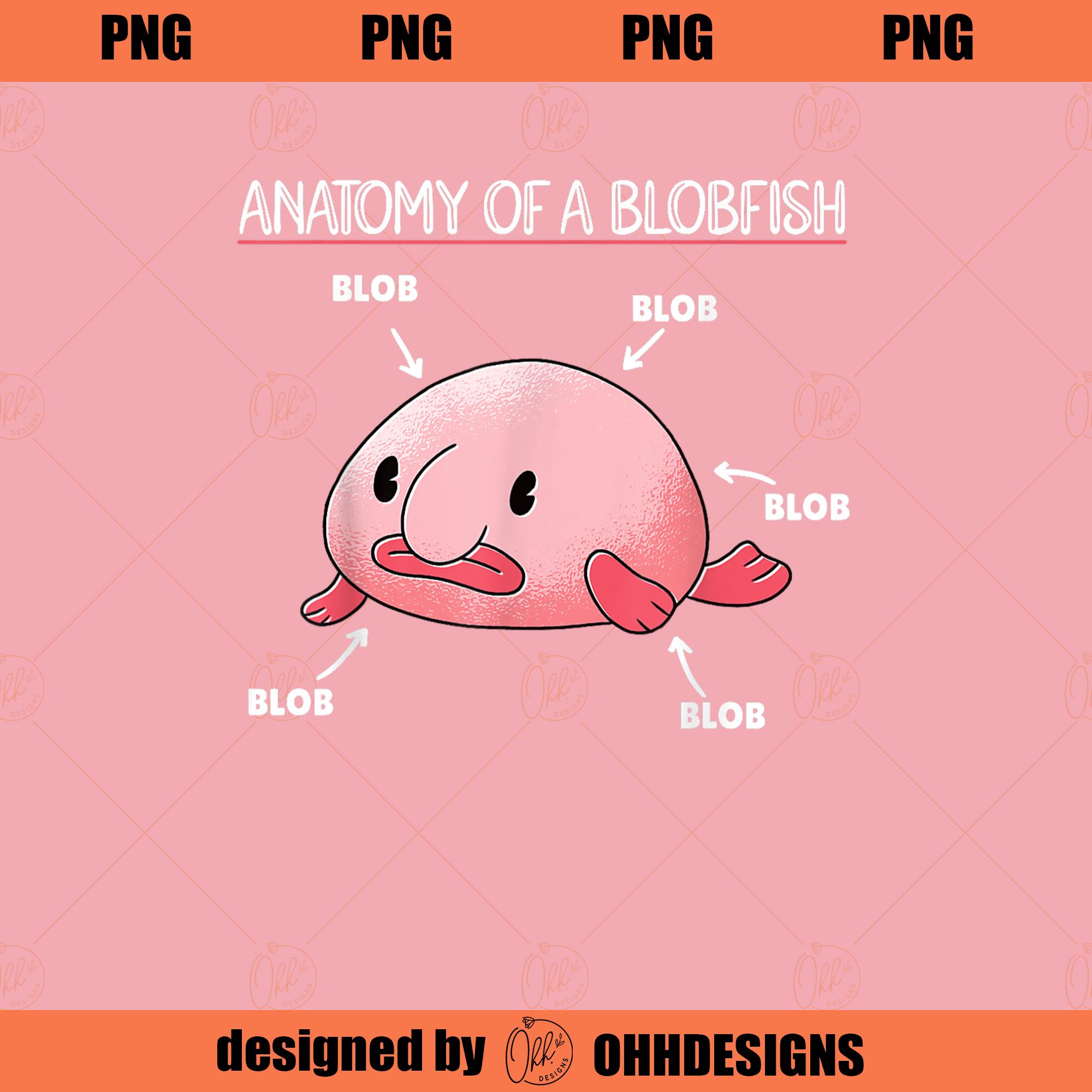 Funny Blobfish Statement Anatomy Of Blobfish PNG Download | Inspire Uplift