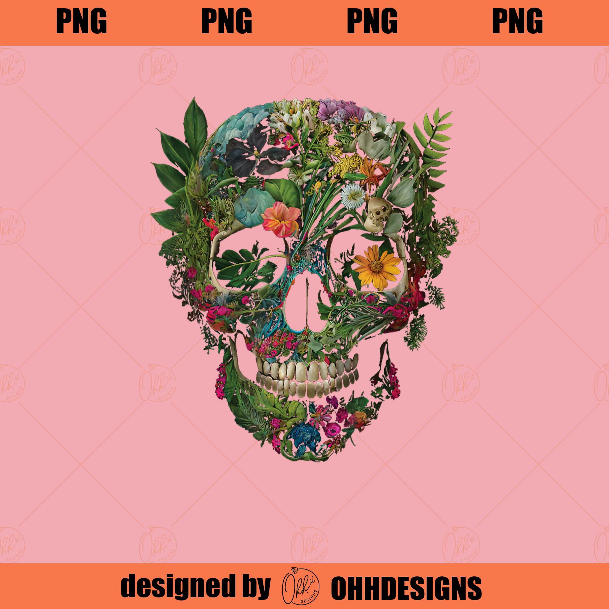 Haunted Botanical Garden Human Skull With Flowers And Plants | Inspire ...