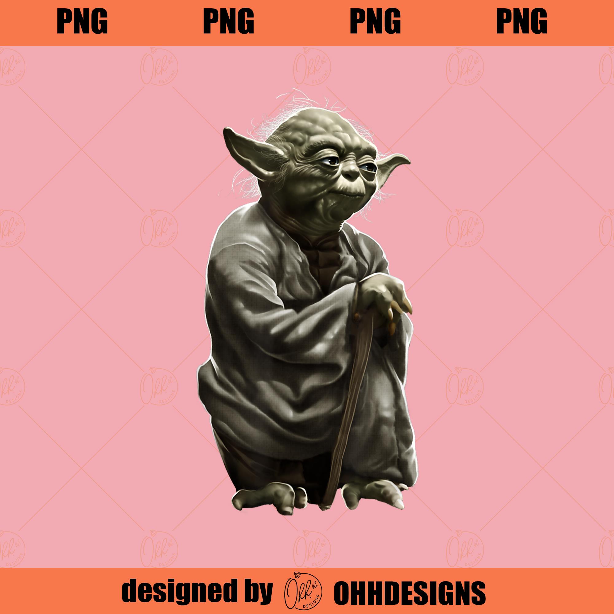 Star Wars Yoda Crouching Portrait Graphic PNG Download - Inspire Uplift