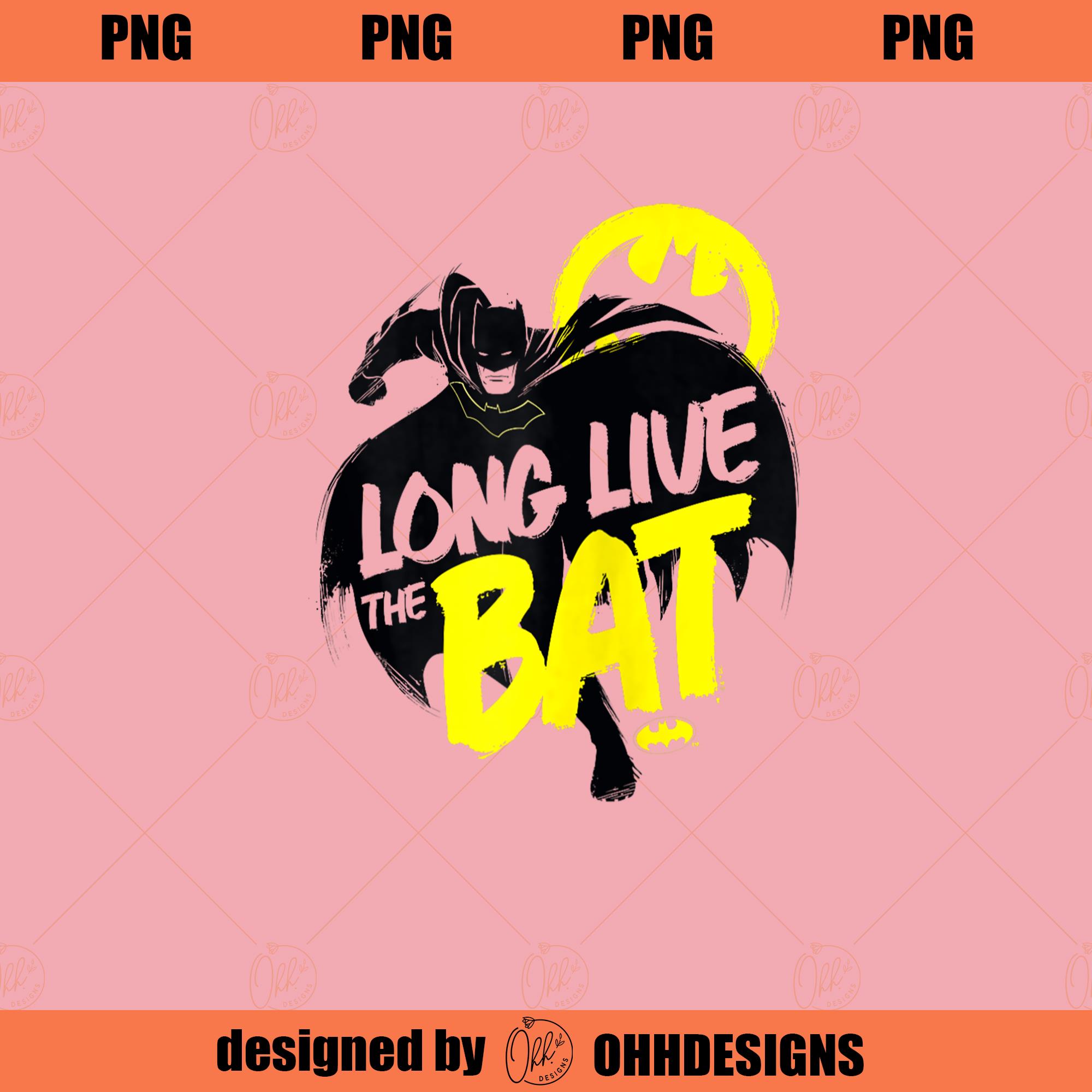 Batman Love Live the Bat Rough Ink PNG Download | Inspire Uplift
