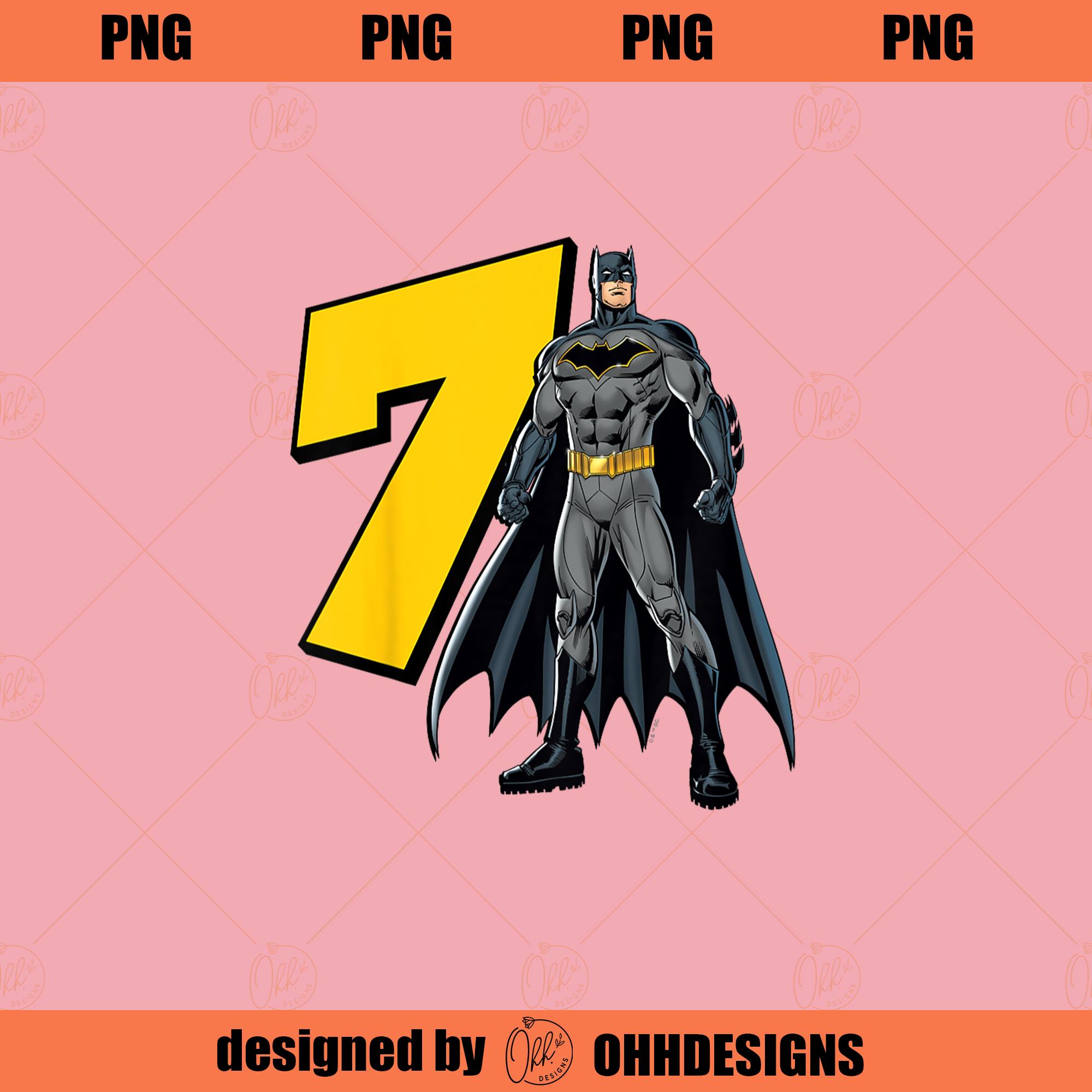 Kids Batman Super Hero 7th Birthday PNG Download | Inspire Uplift