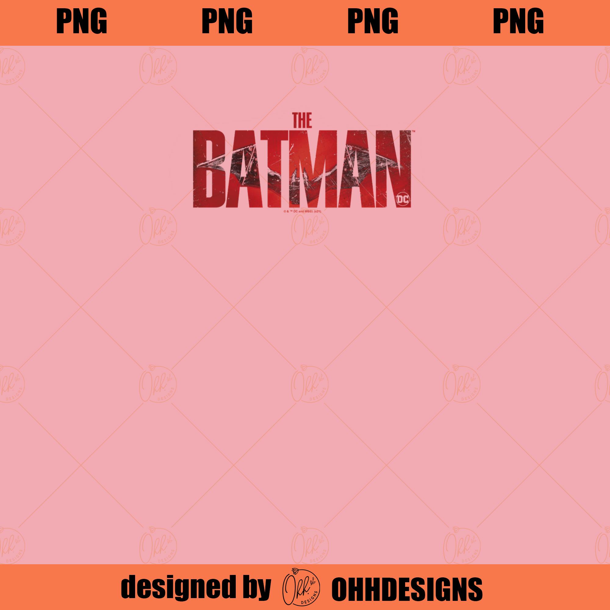 The Batman Red Text Bat Logo Silhouette PNG Download | Inspire Uplift