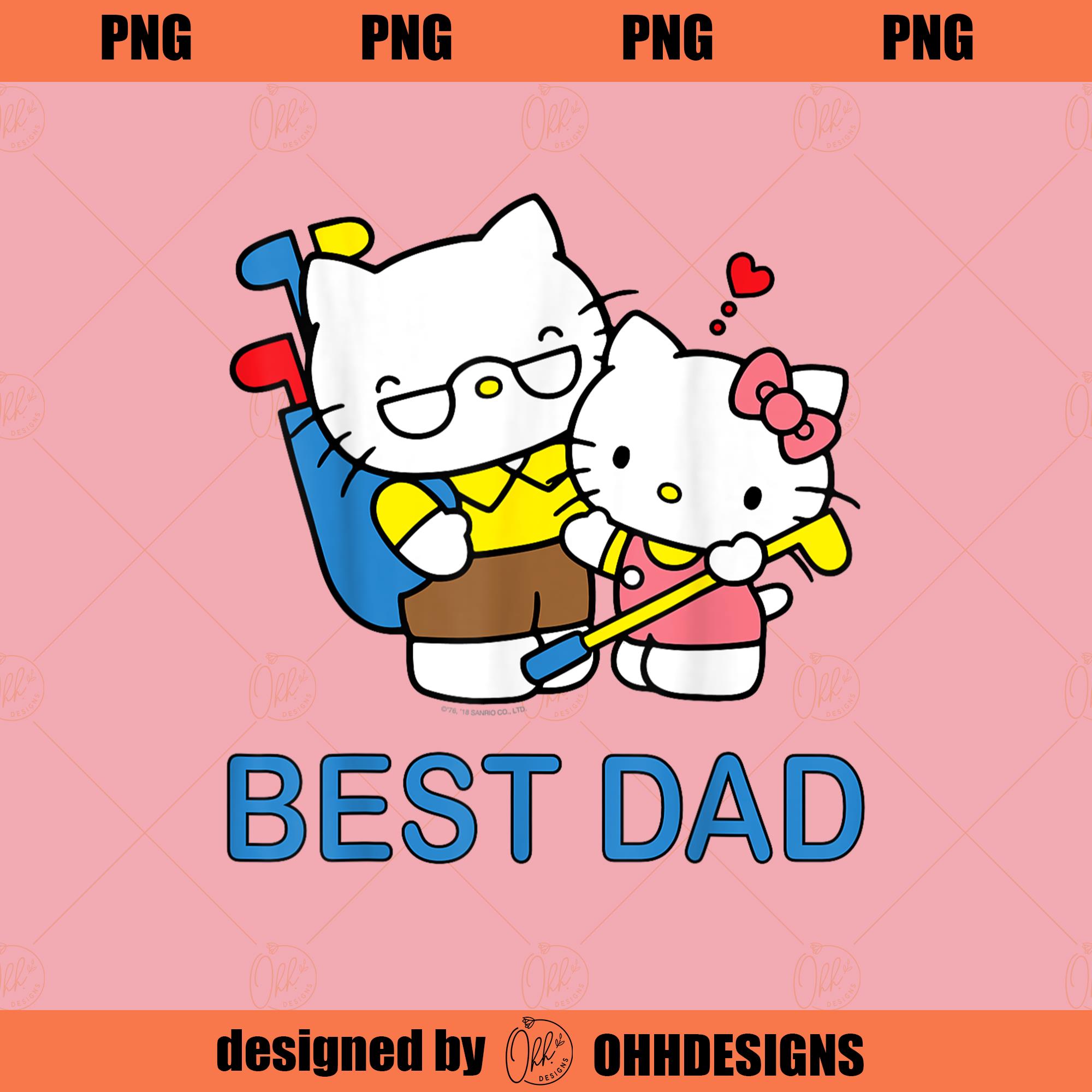 Hello Kitty Best Dad Fathers Day PNG Download | Inspire Uplift