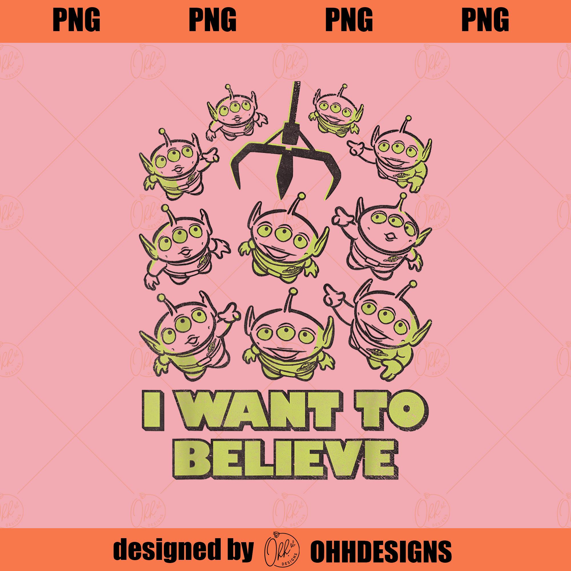 Disney Pixar Toy Story Alien Claw I Want To Believe Sketch P - Inspire ...