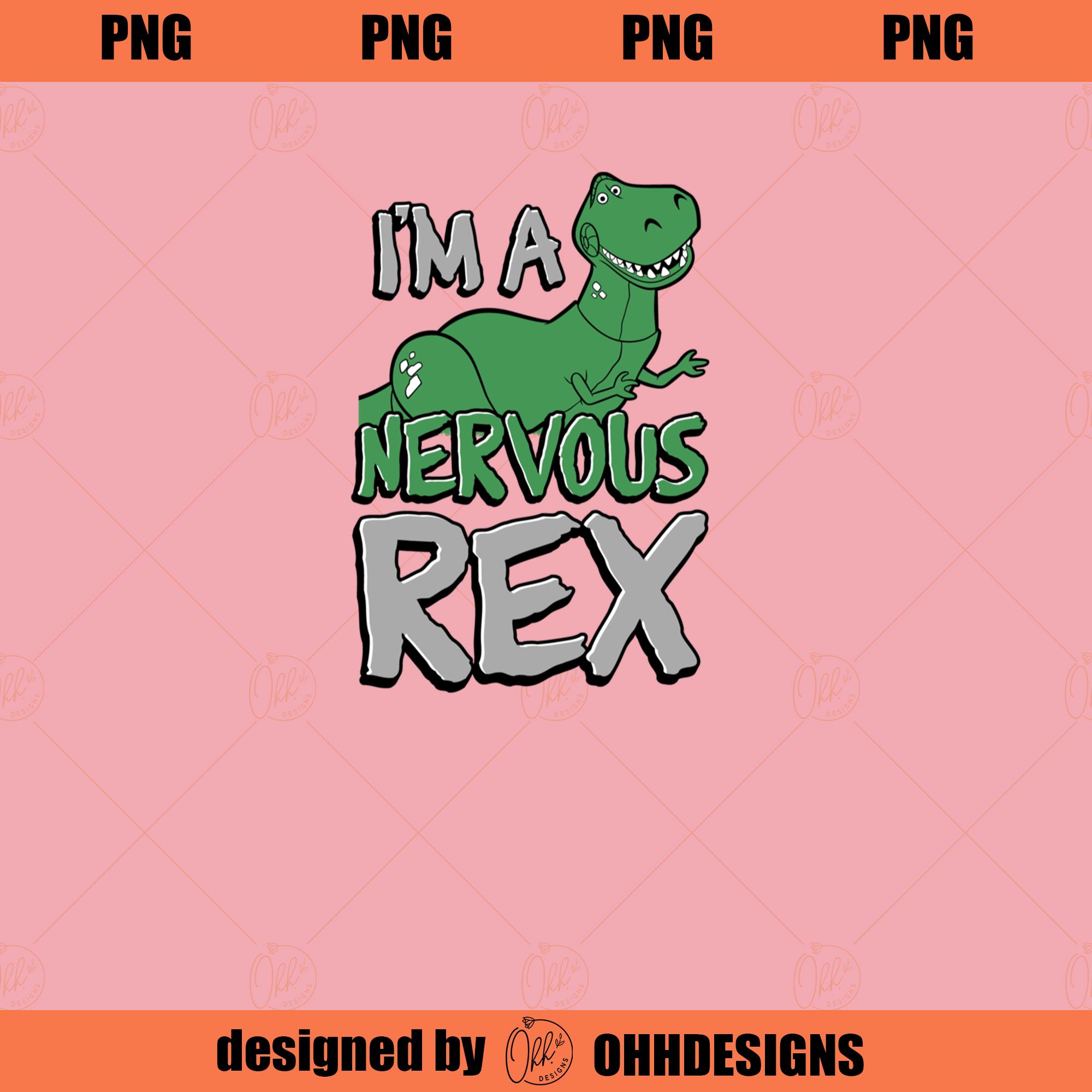 Disney Pixar Toy Story Nervous Rex Graphic PNG Download - Inspire Uplift