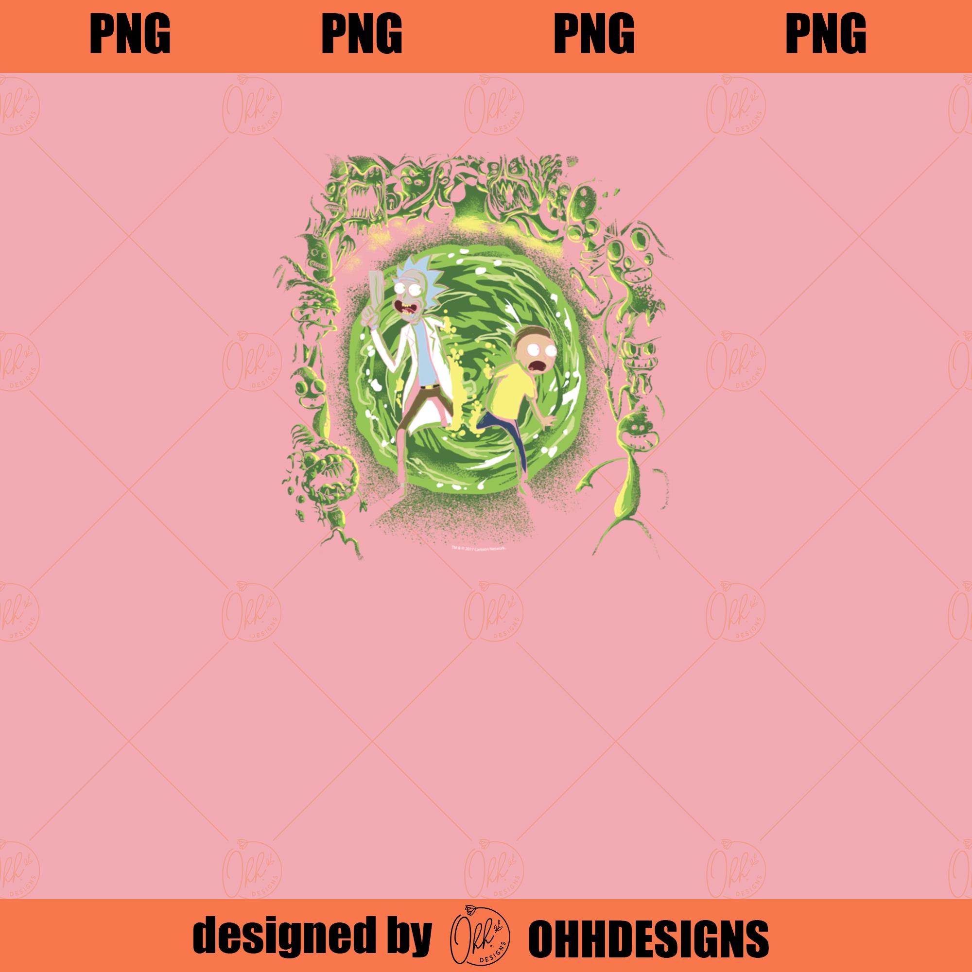 Rick and Morty Portal And The Monsters Ohh Design PNG Downlo - Inspire ...