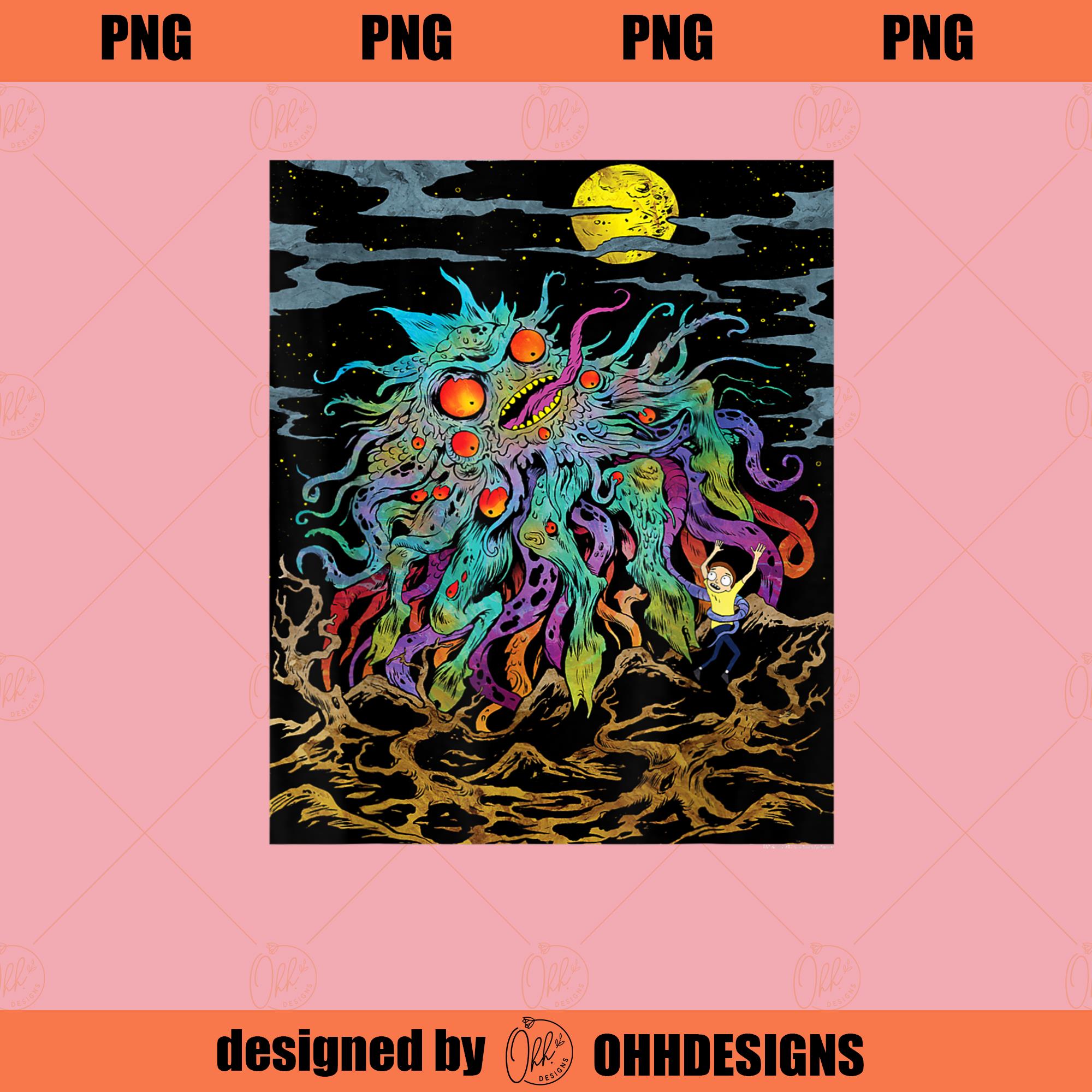 Rick and Morty Rick Tentacle Monster Ohh Design PNG Download | Inspire ...