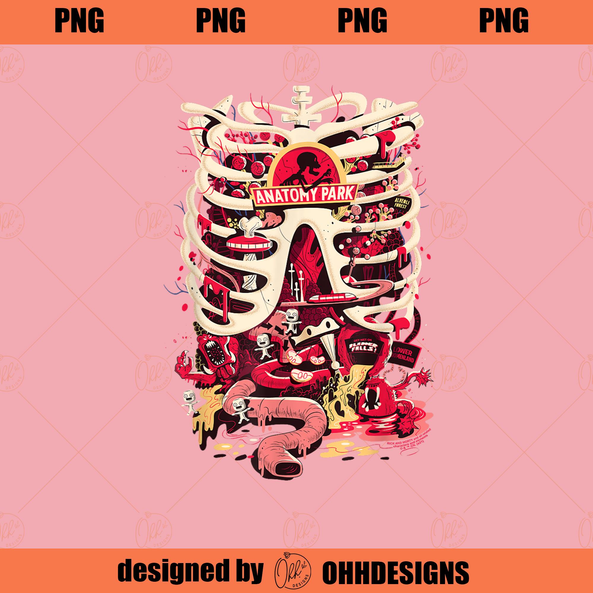 Rick and Morty Anatomy Park Logo Ohh Design PNG Download | Inspire Uplift