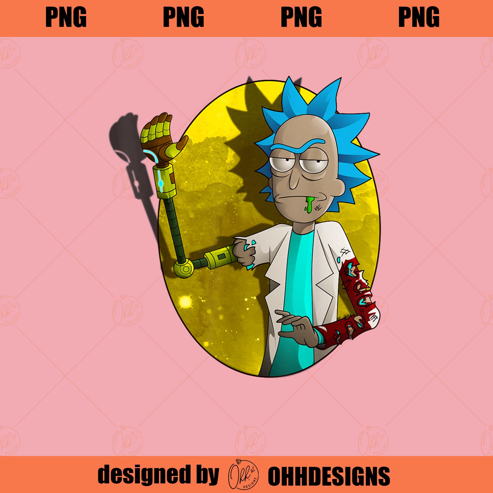 Rick and Morty Armored Arm Rick Ohh Design PNG Download - Inspire Uplift