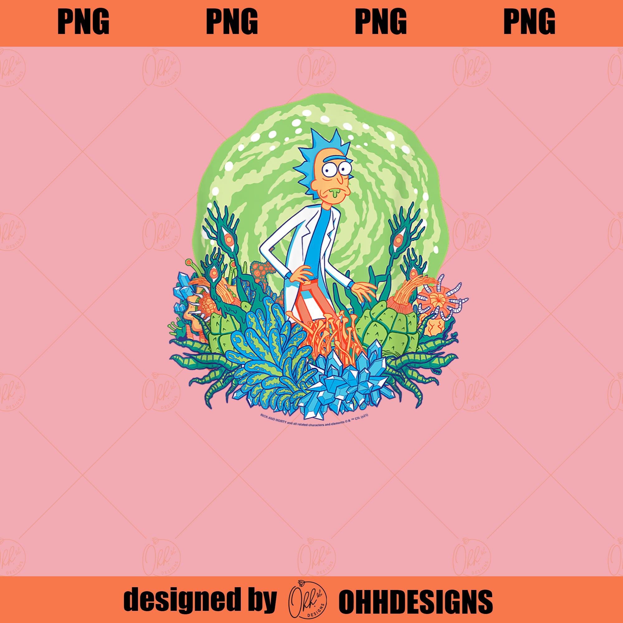Rick and Morty Ricktanical Rick Ohh Design PNG Download | Inspire Uplift