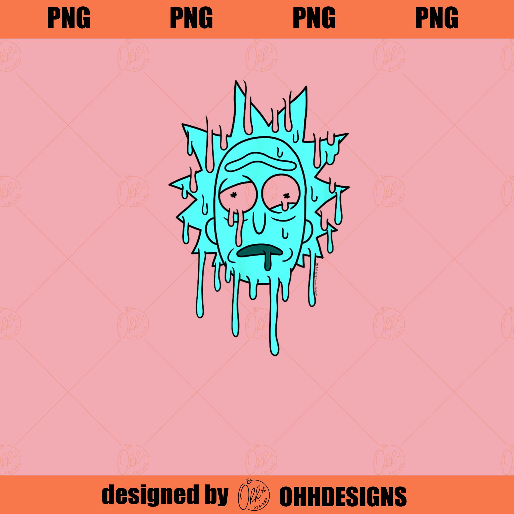 Rick and Morty Goopy Dripping Blue Rick Ohh Design PNG Downl - Inspire ...
