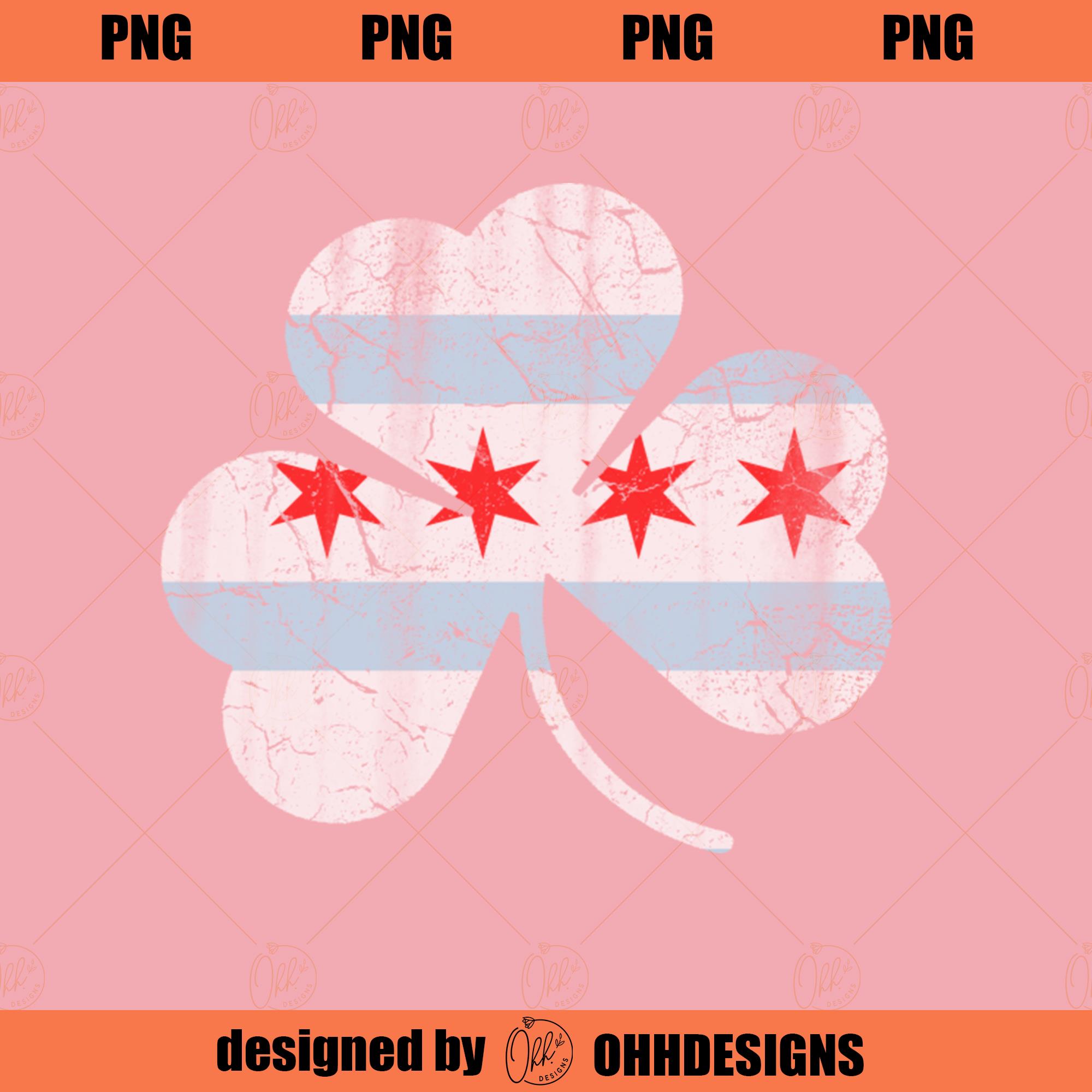 Irish Chicago Flag Shamrock St Patricks Day Ohh Design PNG D - Inspire ...