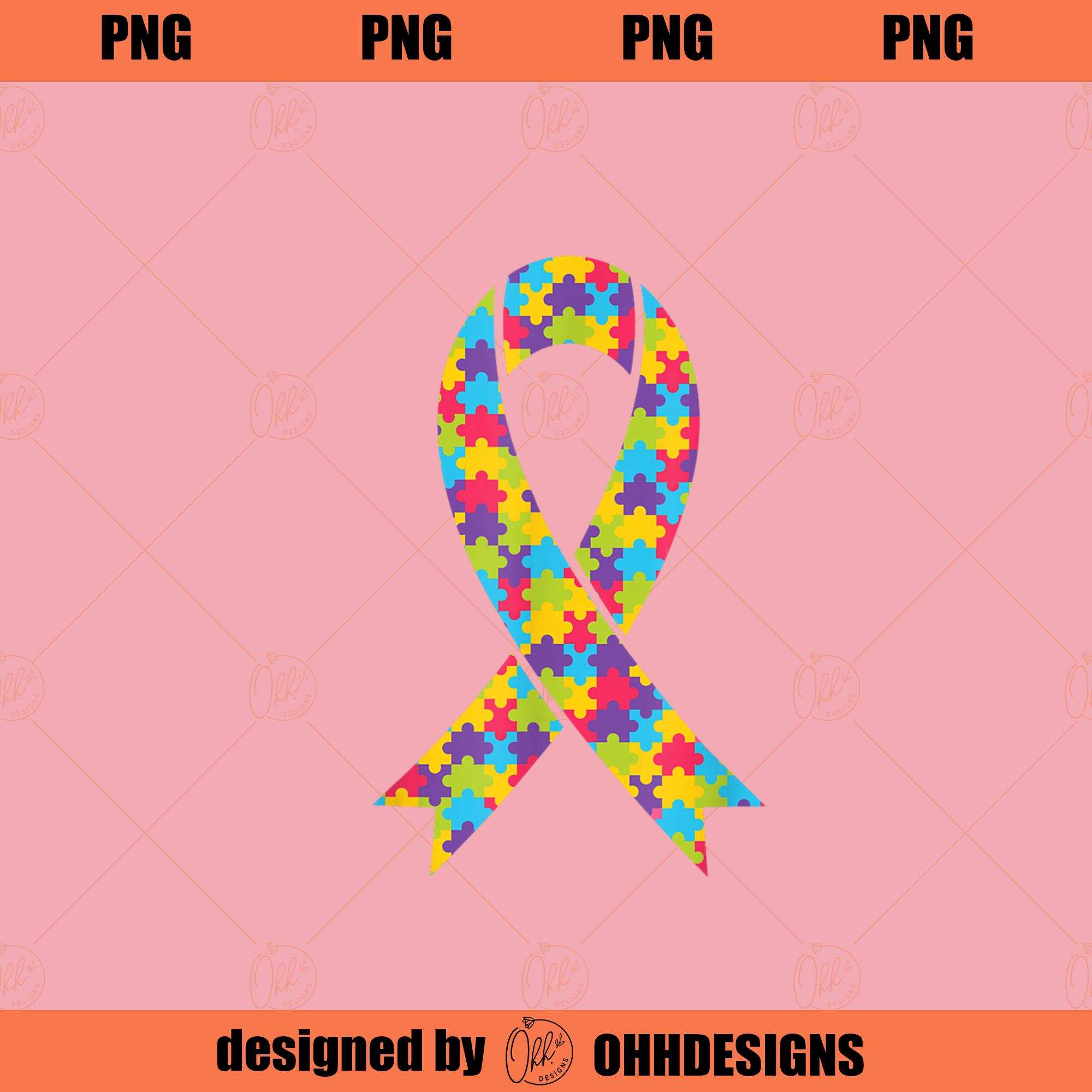 Autism Ribbon Autism Support Awareness Month Ohh Designs PNG - Inspire ...