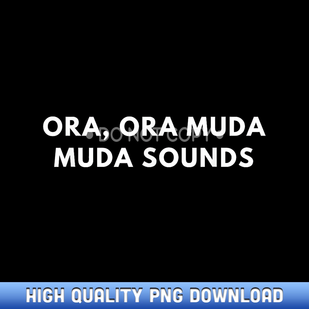 Funny Ora, ora muda muda Anime Japanese manga fan gift - Bou | Inspire ...