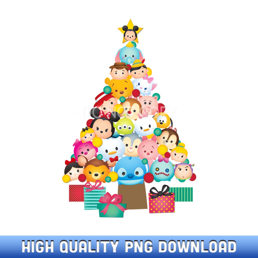 Disney Tsum Tsum Holiday Tree - Artisanal Sublimation PNG Ar | Inspire ...