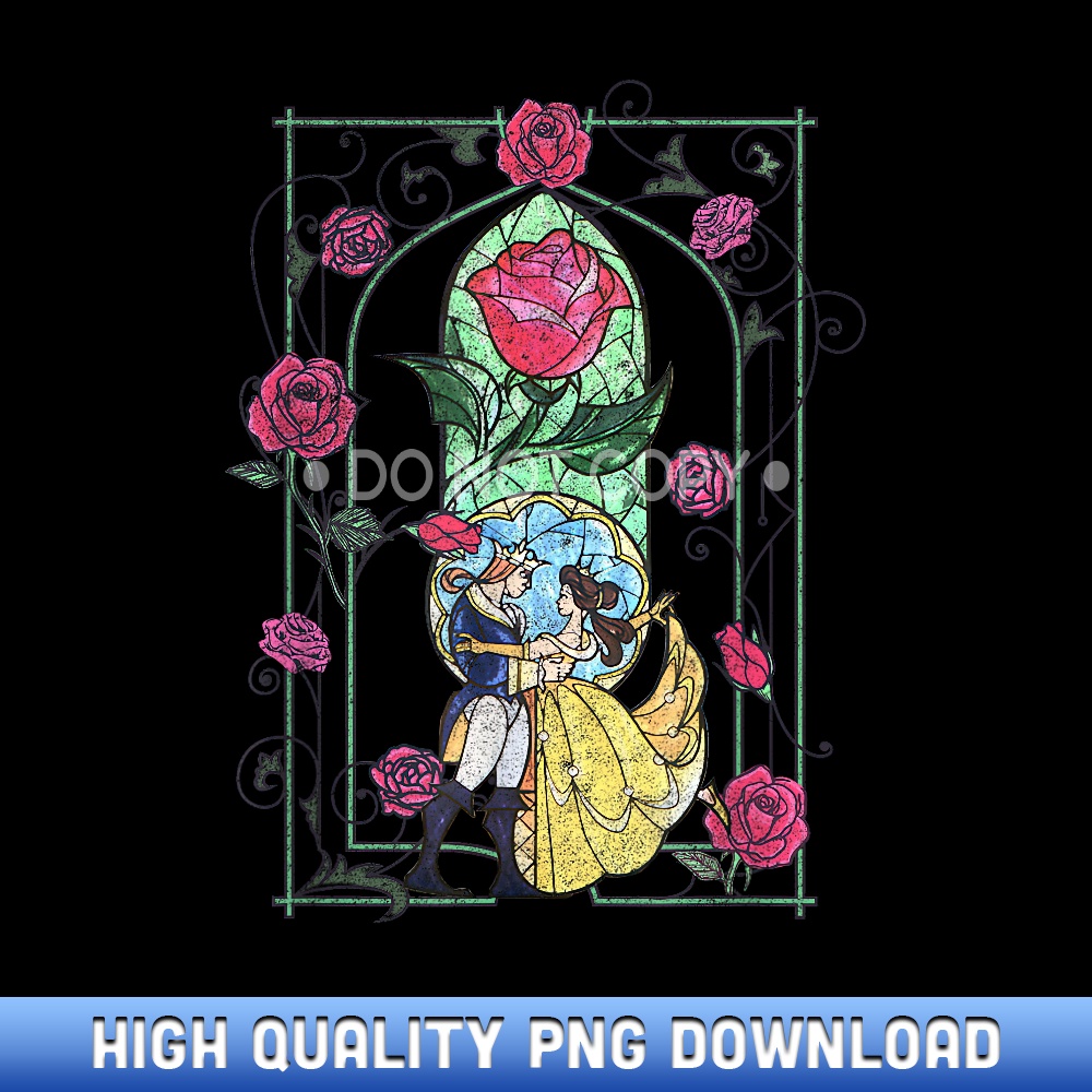 Disney Beauty The Beast Stained Glass Dance Ever After - Bou | Inspire ...