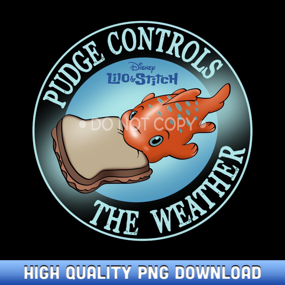 Disney Lilo Stitch Pudge Controls The Weather Poster Long Sl | Inspire ...