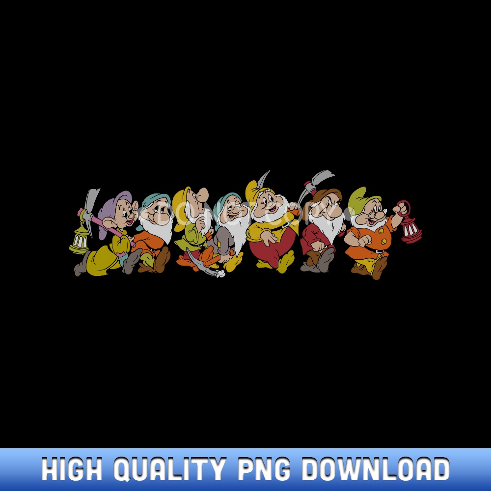 Disney Snow White And The Seven Dwarfs Marching In Line Long | Inspire ...