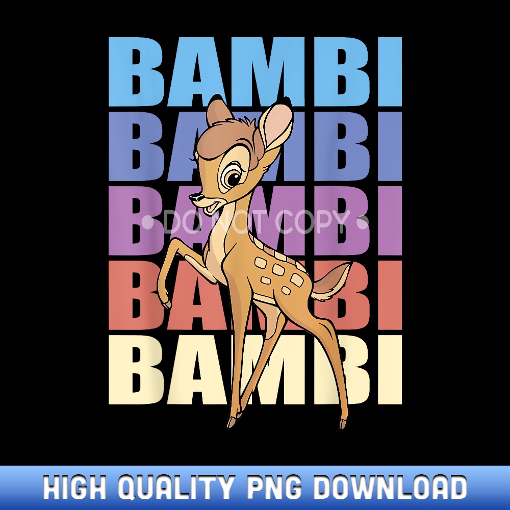 Disney Bambi Name Stack Portrait - Artisanal Sublimation PNG | Inspire ...