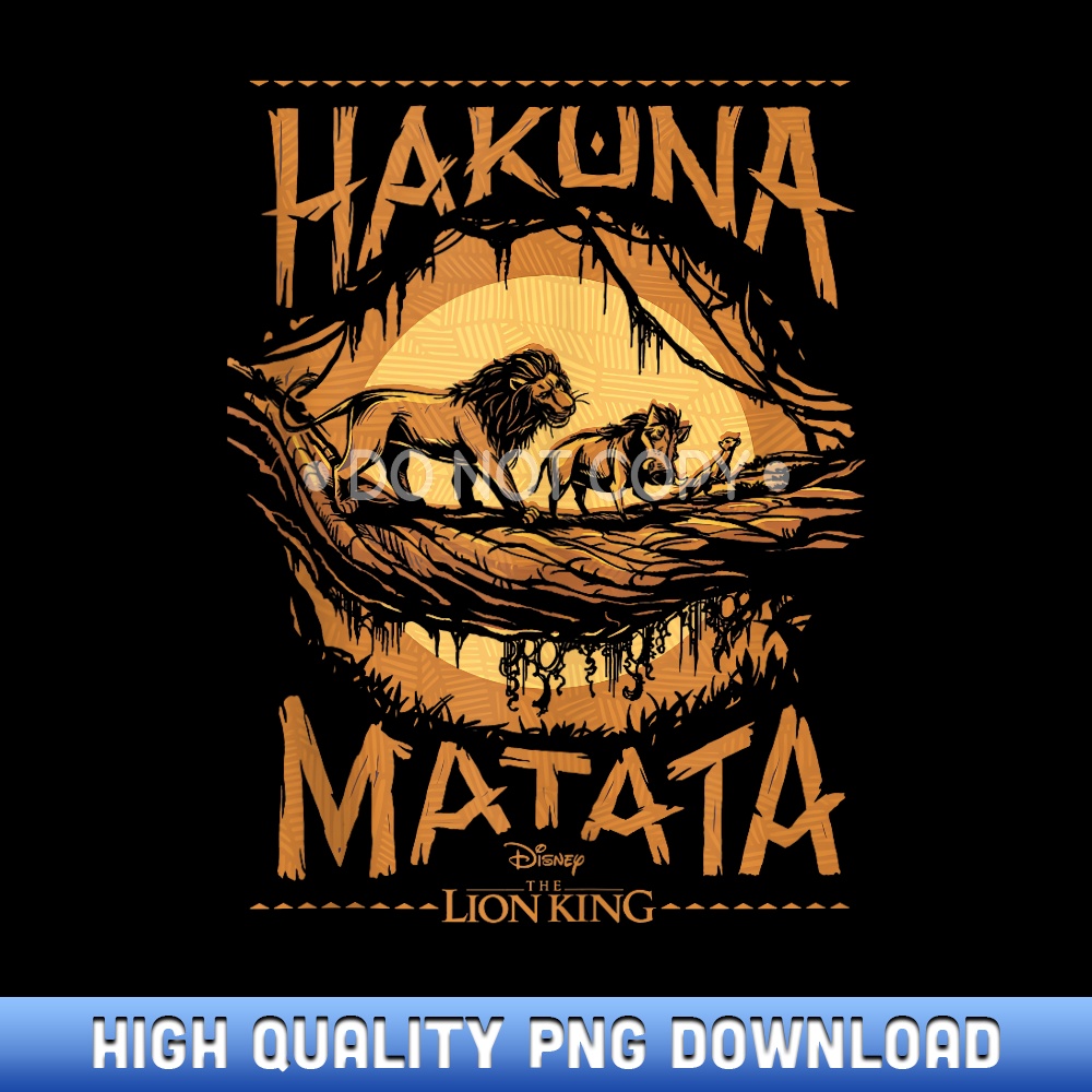 Disney The Lion King Live Action Hakuna Matata Sunset Poster | Inspire Uplift