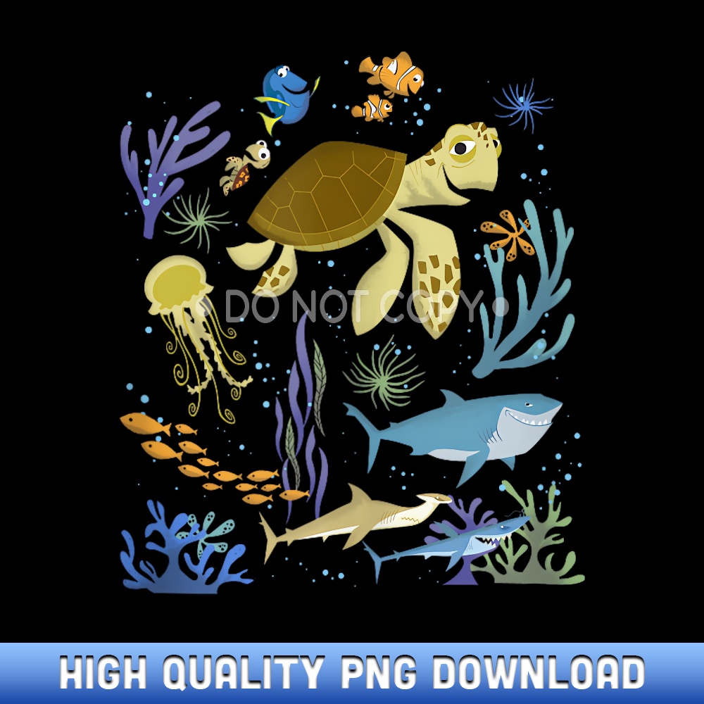 Disney Pixar Finding Nemo Group Shot Ocean Residents Poster | Inspire ...