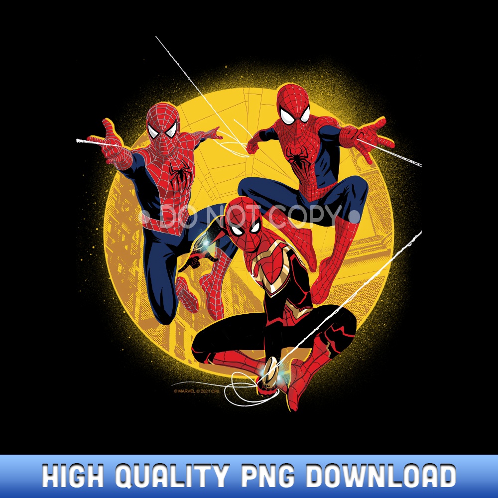 Marvel Spider-Man No Way Home Spider-Men In Action Long Slee | Inspire ...