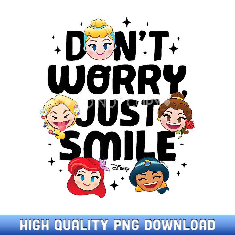 Disney Emoji - Don't Worry Just Smile Premium | Inspire Uplift