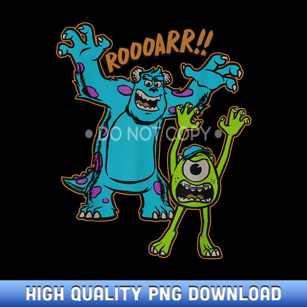Disney PIXAR Monsters U Mikey and Sulley Roar - Customizable | Inspire ...
