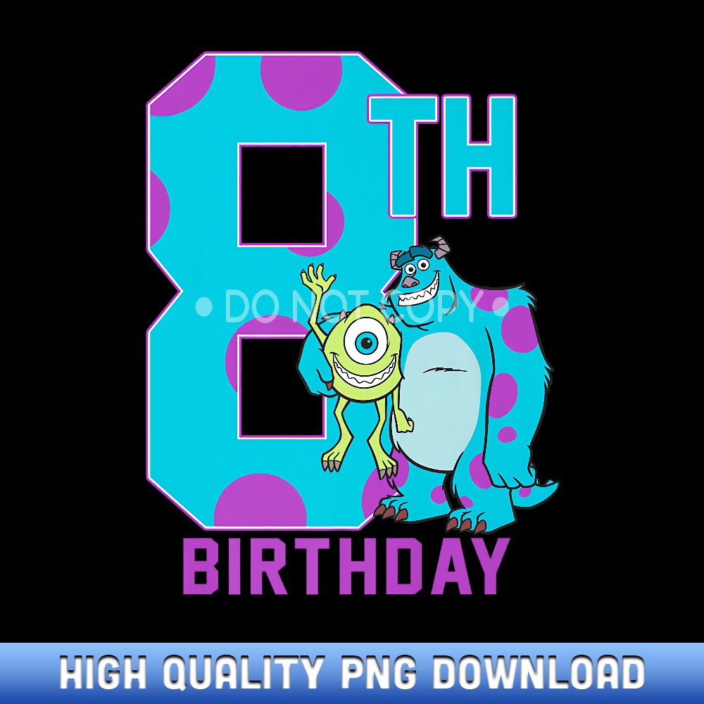 Disney Pixar Monsters Inc Mike Sully Happy 8th Birthday Prem | Inspire ...
