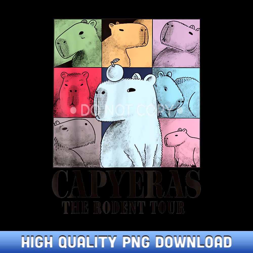Capybara Funny Cute Capybara Color Concert Tour Cute Animals | Inspire ...