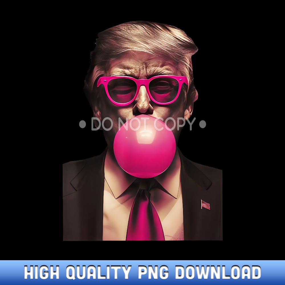 Trump Bubble Gum - Customizable Sublimation PNG Templates - Inspire Uplift