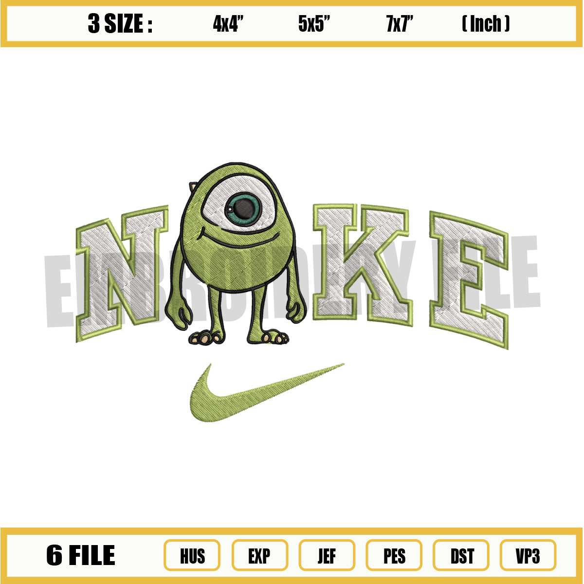 Nike X Mike Embroidery Design Png | Inspire Uplift