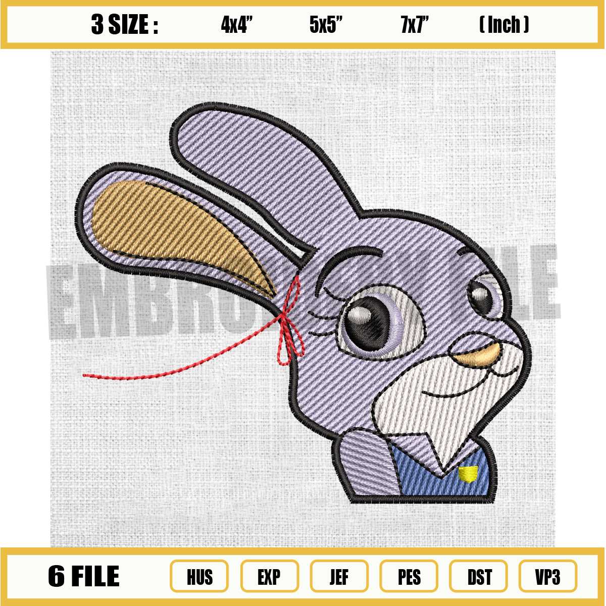Judy Hopps Zootopia Couple Matching Embroidery | Inspire Uplift
